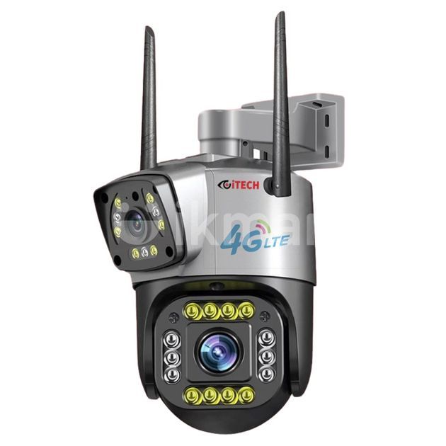 4G Sim Card CCTV Outdoor Night Vision Dual Lens Camera Installation ...