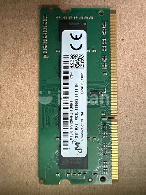 4GB DDR3L Laptop RAM – Micron PC3L-12800S (1600MHz) for Sale in ...