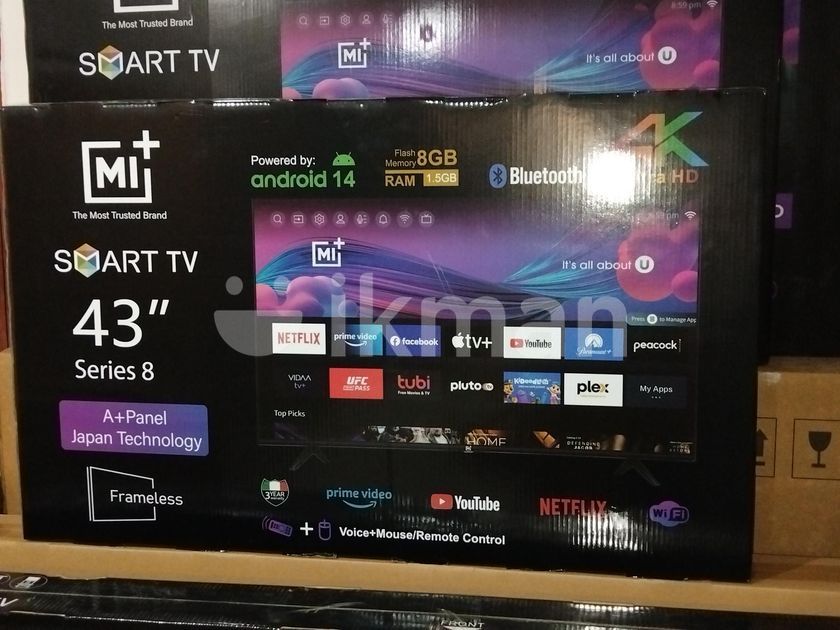 Brand New 43" Mi+ Smart 4 K Uhd Android 14 LED Frameless Tv for Sale in ...