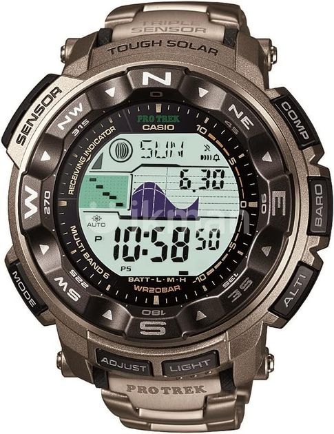 Casio Pro Trek 3258 PRW-2500T - Titanium Mens Watch Triple Sensor for ...