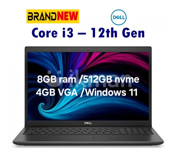 Dell i3 - 12th Gen (8GB ram/512GB nvme) 4GB VGA/Windows 11 for Sale in ...