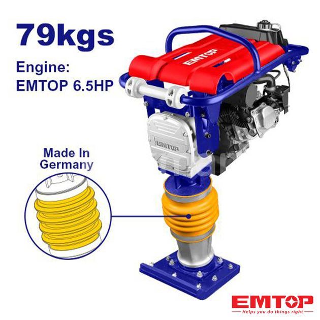 EMTOP 79kg Tamping rammer Wacker machine 6.5Hp Petrol 4 Stroke engine ...