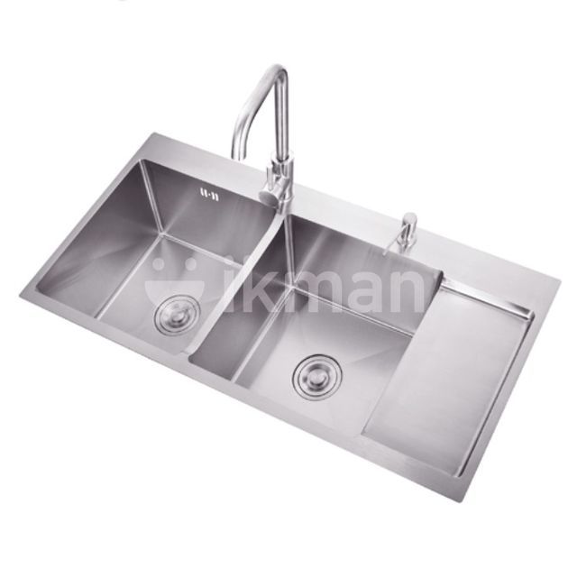 Euro Kitchen Sink Stainless Steel 100*48 (Silver) 58985 for Sale in ...