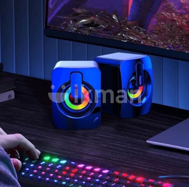 HIFI Stereo Computer Speakers PC Sound Box USB Wire LED Light for Sale ...