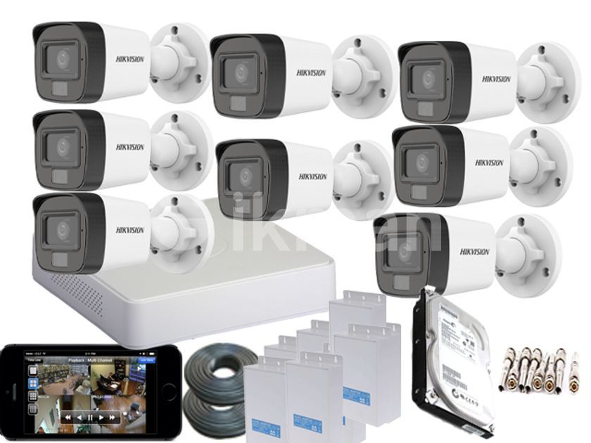 Hikvision Smart Dual Light 1,080P Turbo HD ColorVu 8 CCTV Camera KIT ...