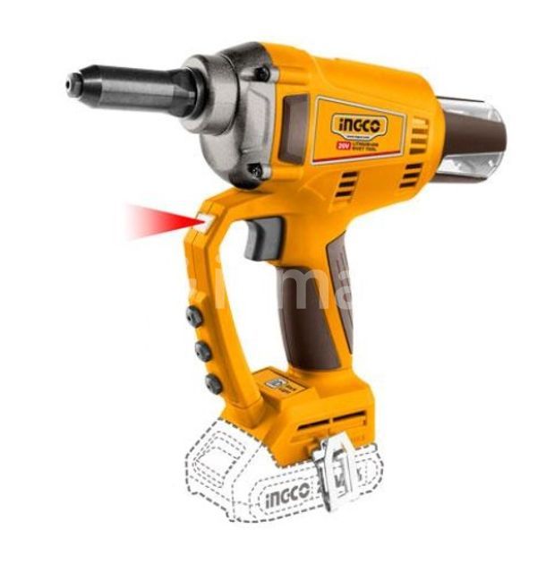 Ingco Cordless Brushless Rivet Gun Tool 20 v (without Battery & Charger ...