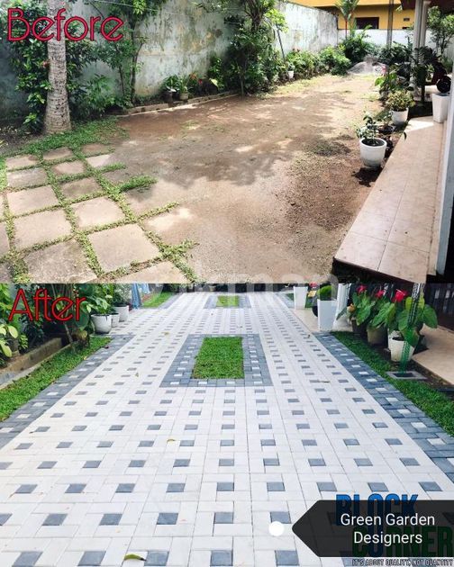 Interlock Laying & Grass planting | Nugegoda | ikman