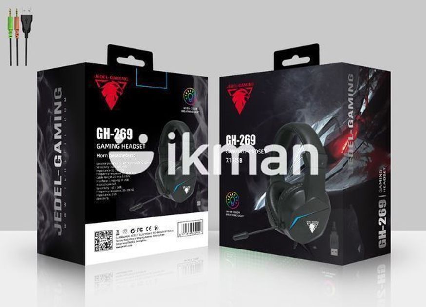 JEDEL GH-220 RGB Lighting Gaming Headset for Sale in Piliyandala | ikman