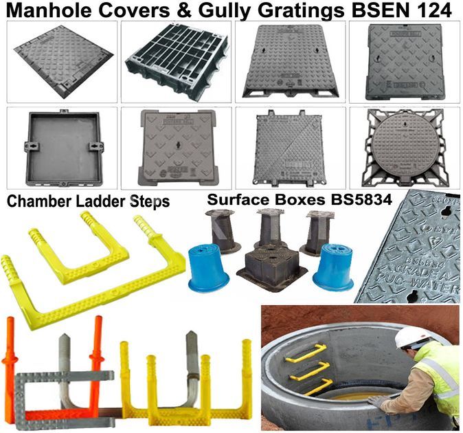 MANHOLE COVERS & GULLY GRATINGS (Imported) BSEN124 -British Standard ...