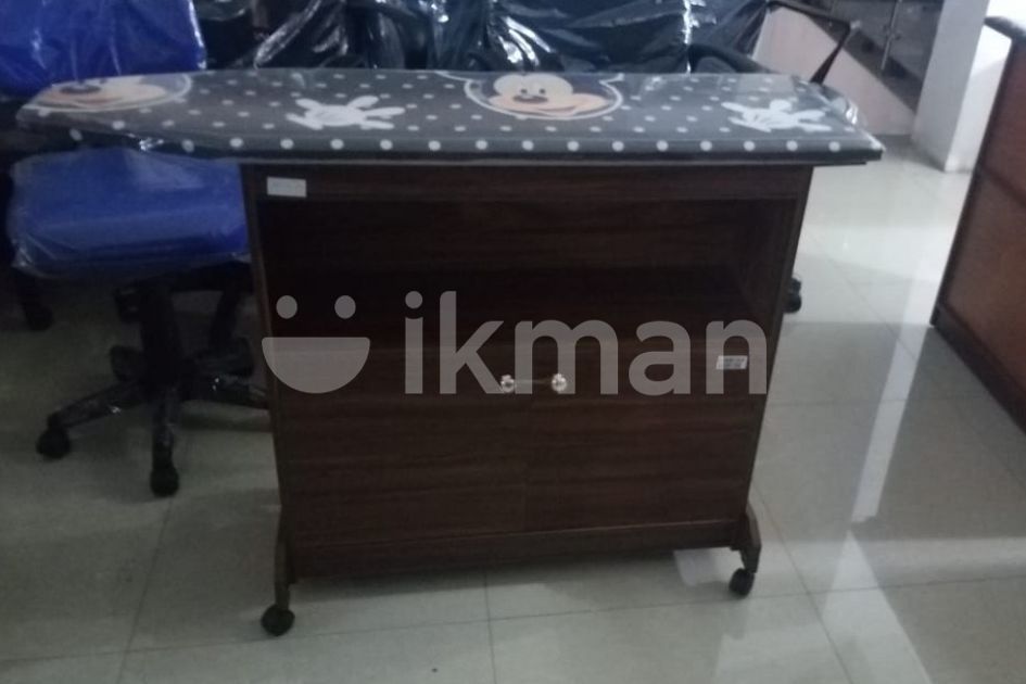Melamine Iron Table with Half Cupboard Wheel -Mit10w for Sale | Wattala ...