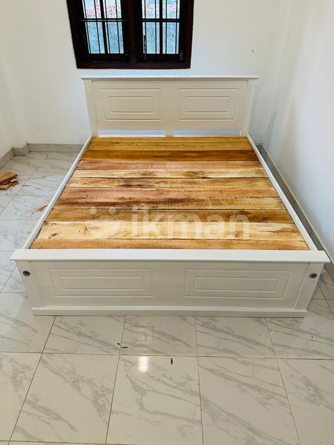 Modern 6x5 Queen White Teak Box Bed for Sale | Kottawa | ikman