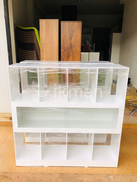 Modern Mdf 4*4 Ft Design Rack with Middle Glass for Sale | Nugegoda | ikman