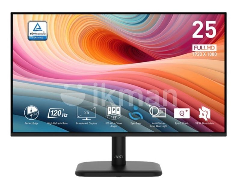 MSI Pro MP251L E2 24.5″ Inch 120Hz FHD Frameless Monitor for Sale in Maharagama | ikman
