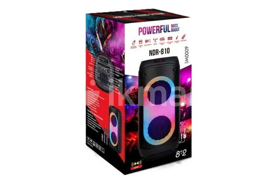 NDR 810 Party Speaker with 2 Mic - Bluetooth, USB, TF, SD, FM for Sale ...