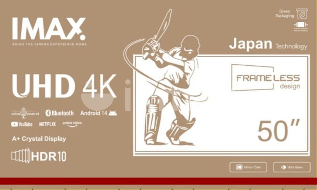 New 50 inch IMAX JAPAN Smart Android 14 4K HDR UHD LED Frameless TV for ...