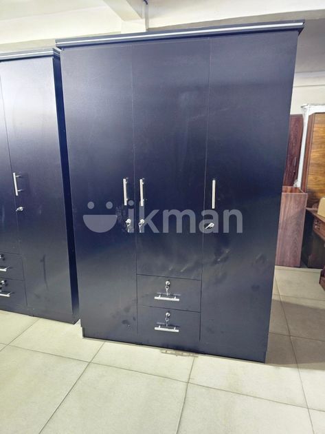 New Black Colour 3 Door Wardrobe 6*4 Cupboard for Sale | Homagama | ikman