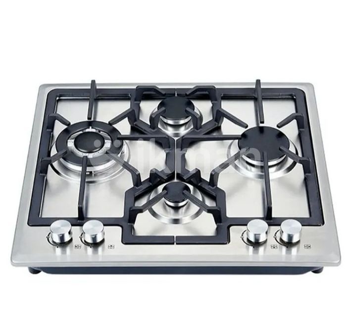 New Euro 4 Burner Gas Cooker Hob Electric Ignition Stainless Steel for ...