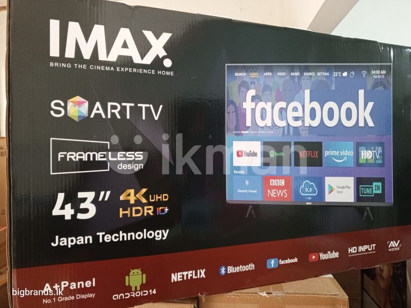 New IMAX JAPAN 43 inch Smart 4K UHD 14 Frameless LED HDR TV for Sale in Colombo 4 | ikman