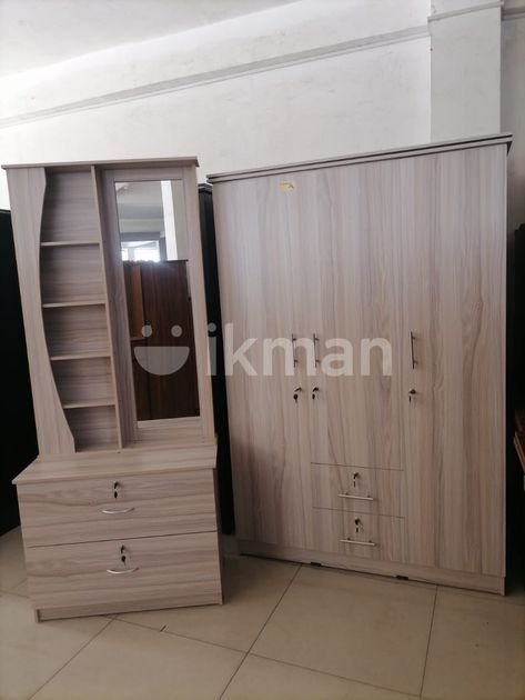 New Melamine Dressing Table Wardrobe 6 X 4 Ft 3 Door Cupboard L for ...