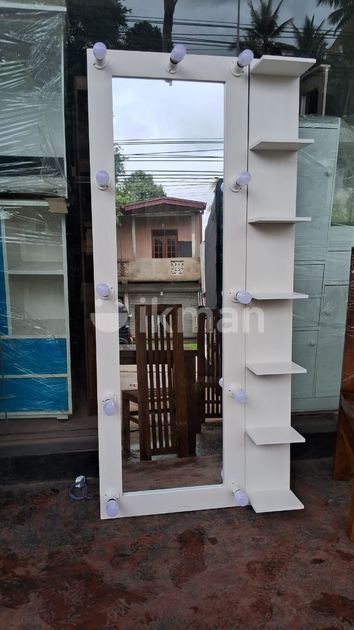 new melamine wall mirror rack white / brown for Sale | Homagama | ikman