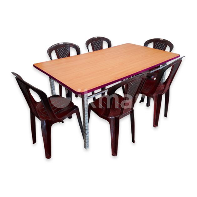 New Steel Table 64 X 36 & 6 Chairs for Sale in Homagama | ikman