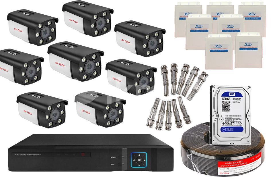 Night Vision Full Color 5MP CCTV 08 Camera Package zoomtech.lk for Sale ...