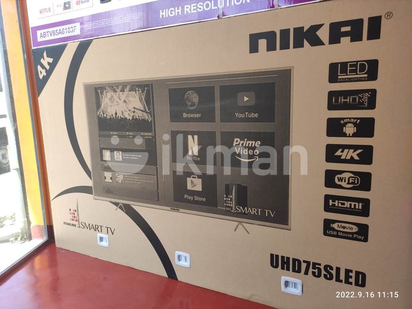 Nikai 75'' Frameless Smart UHD Android Tv in Colombo 14 | ikman.lk