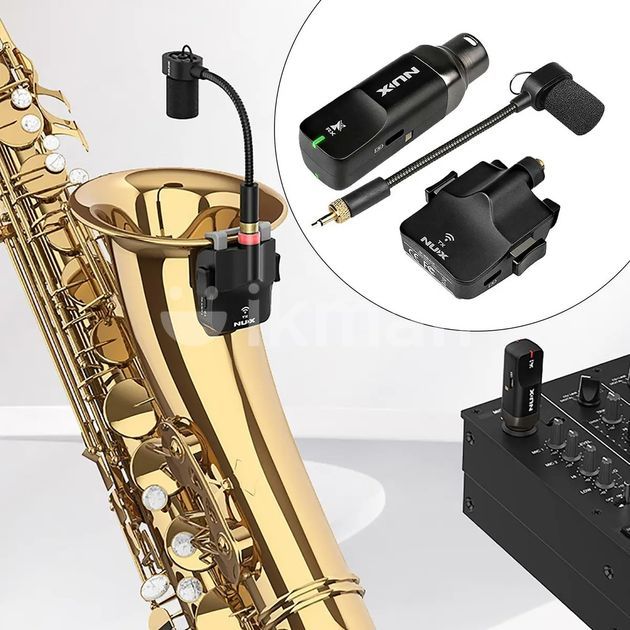 NUX B-6 Saxophone Wireless Microphone System with Charging Case - 2 ...