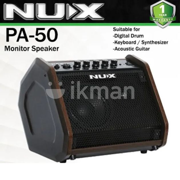 NUX PA50 50W Personal Monitor Amplifier Ideal for Drums and Keyboards ...