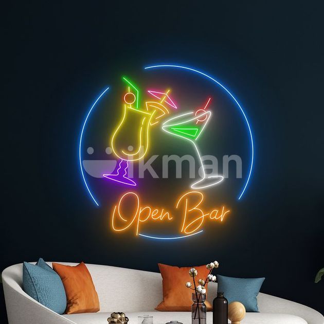Pylon Monopole Neon Sign Led Seafood Bar Name Boards for Sale in ...