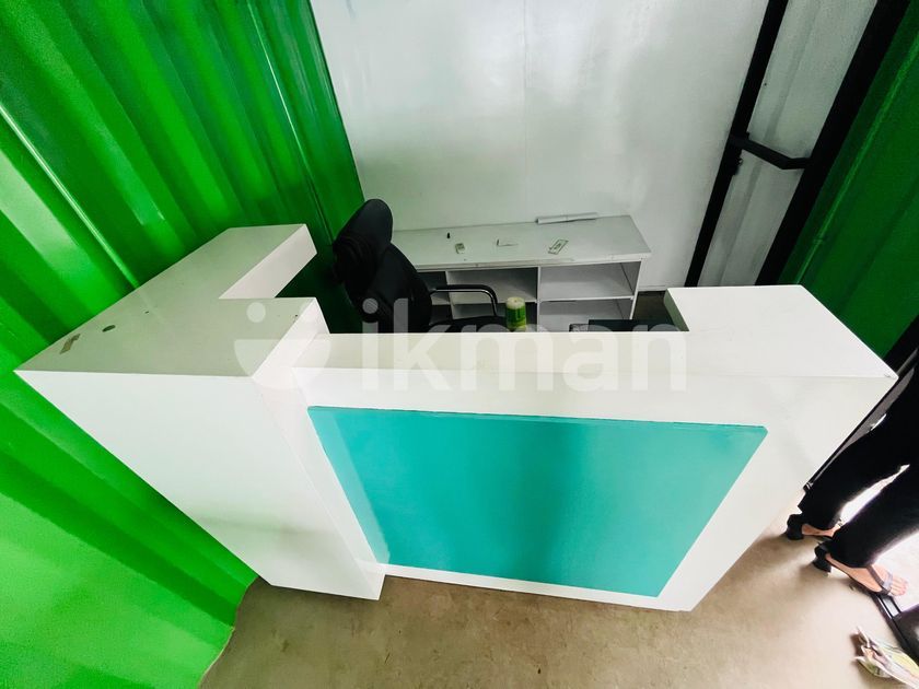 Reception Cashier Counter Table – White (L-Shape) for Sale | Colombo 7 ...