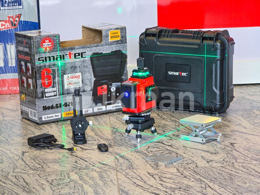 SMARTEC ST 97121 ( HUGO ) 12 Lines 3D Green Laser Level Leveller ...
