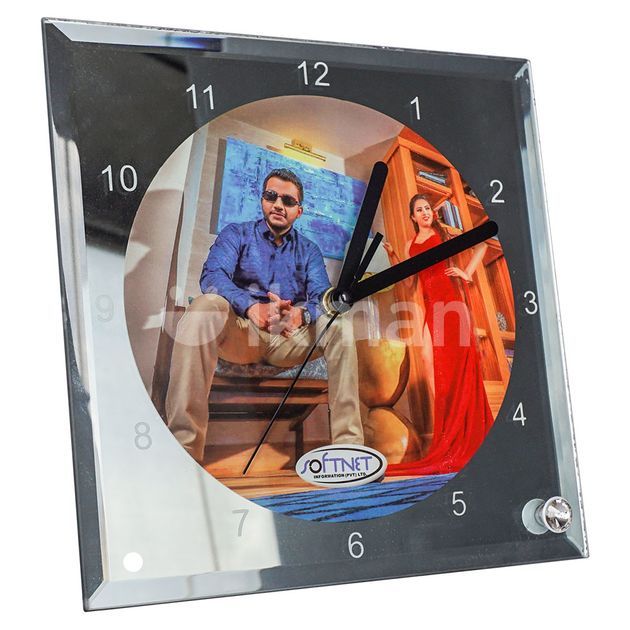 Sublimation Glass and Crystal Photo Frame with Clock BL 14 in Nugegoda ...