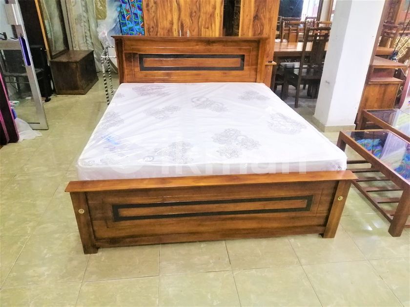 Teak Box Bed with Foam Mattress 5x6 - Tbsm012 | Athurugiriya | ikman