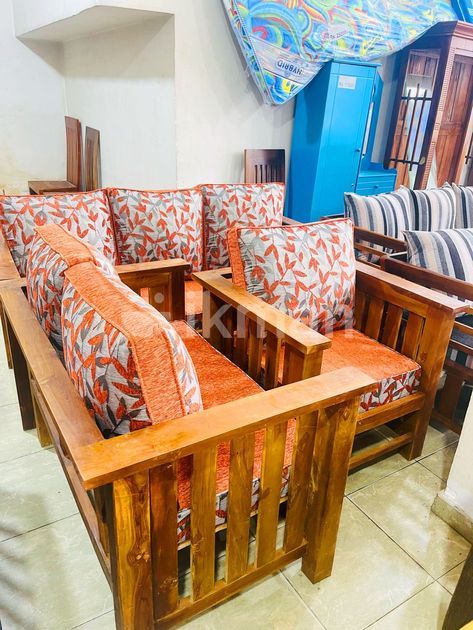 Teak Box Models Sofa with Stool - TBM2704 for Sale | Kaduwela | ikman