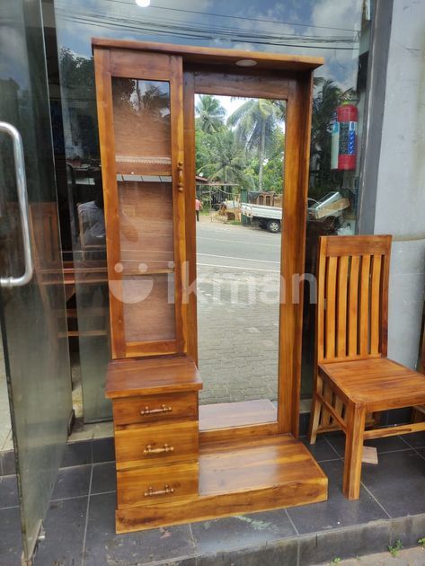 Teak Full Hight Mirror Dressing Table with LED Light | Kaduwela | ikman
