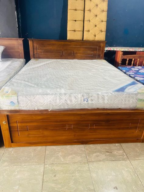 Teak Heavy Box Bed With Arpico Flexiform Spring Mattress 60x72 ...