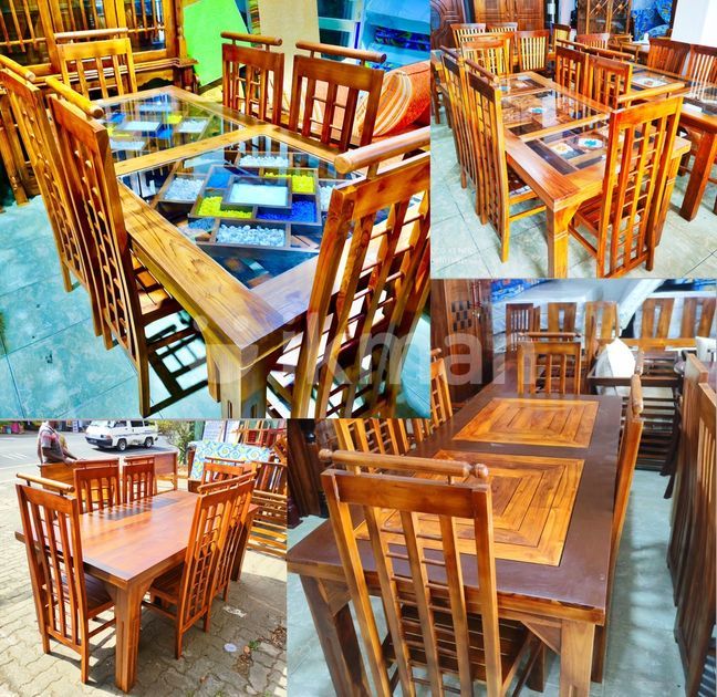 Teak Heavy Dining Table with 6 Chairs 6x3ft | Kaduwela | ikman