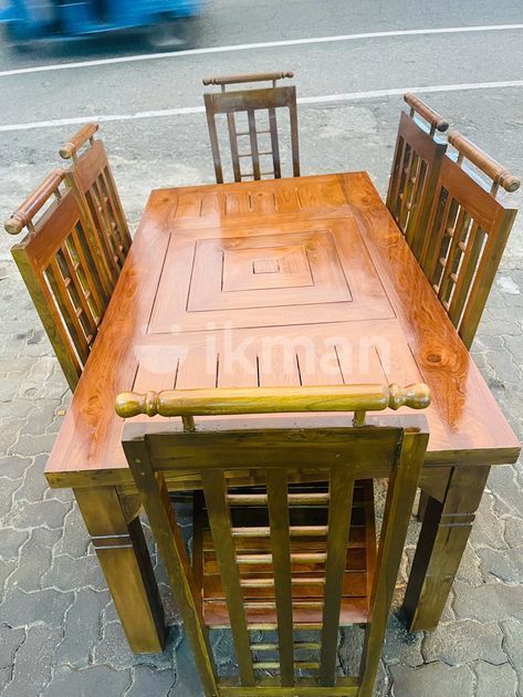 Teak Heavy Dining Table With 6 Chairs ---///--- for Sale | Kaduwela | ikman