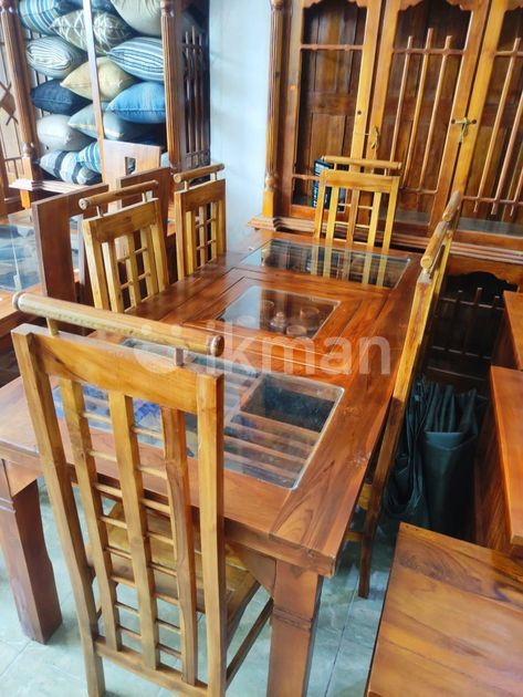 Teak Heavy Dining Table with 6 Chairs | Kaduwela | ikman