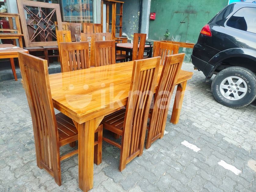 Teak Heavy Dining Table With 6 Chairs | Kaduwela | ikman