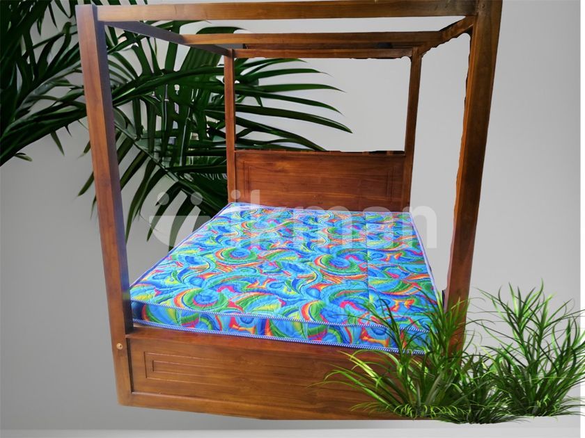 Teak Heavy Modern Canapy Bed 60x72 | Kaduwela | ikman