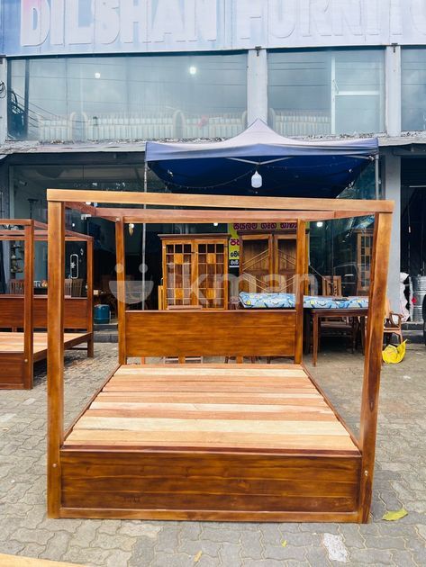 Teak Heavy Modern Canapy Bed 72x72 for Sale | Kaduwela | ikman