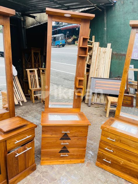 Teak Heavy Modern Dressing Table with LED light for Sale | Kaduwela | ikman