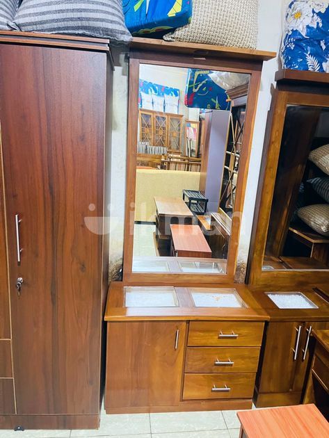 Teak Heavy Modern Ex Large Dressing Table with LED Makeup Light for ...