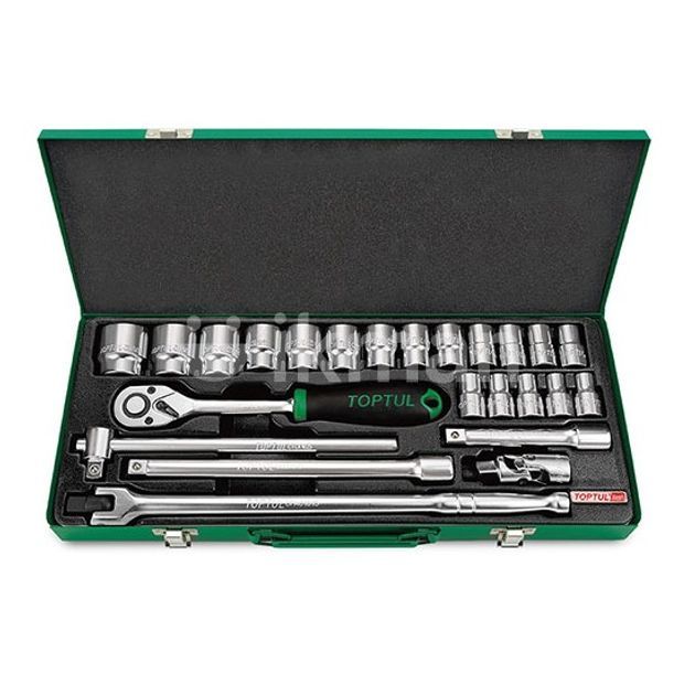 Toptul 12PT 24PCS 1/2" DR. Socket Set - Satin for Sale in Godagama | ikman