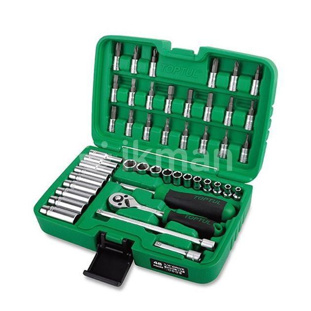 TOPTUL 46PCS Professional Grade 1/4" DR. Flank Socket Set for Sale in ...
