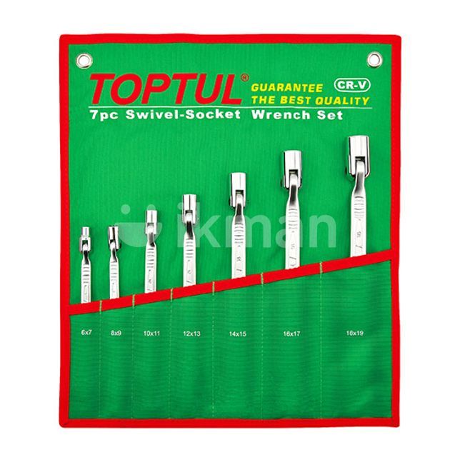 Toptul Double End Swivel-Socket Wrench Set - Pouch Bag Green for Sale ...