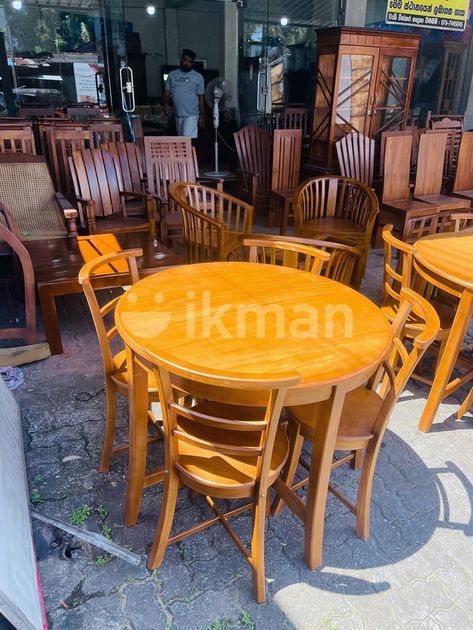 Treated Mahogany Dining Table with 4 Chairs--3x3--Tm1902 for Sale ...