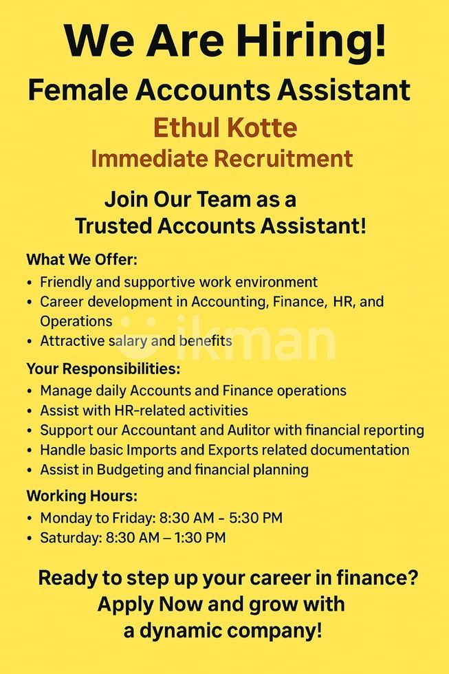 Account Assistant | ikman